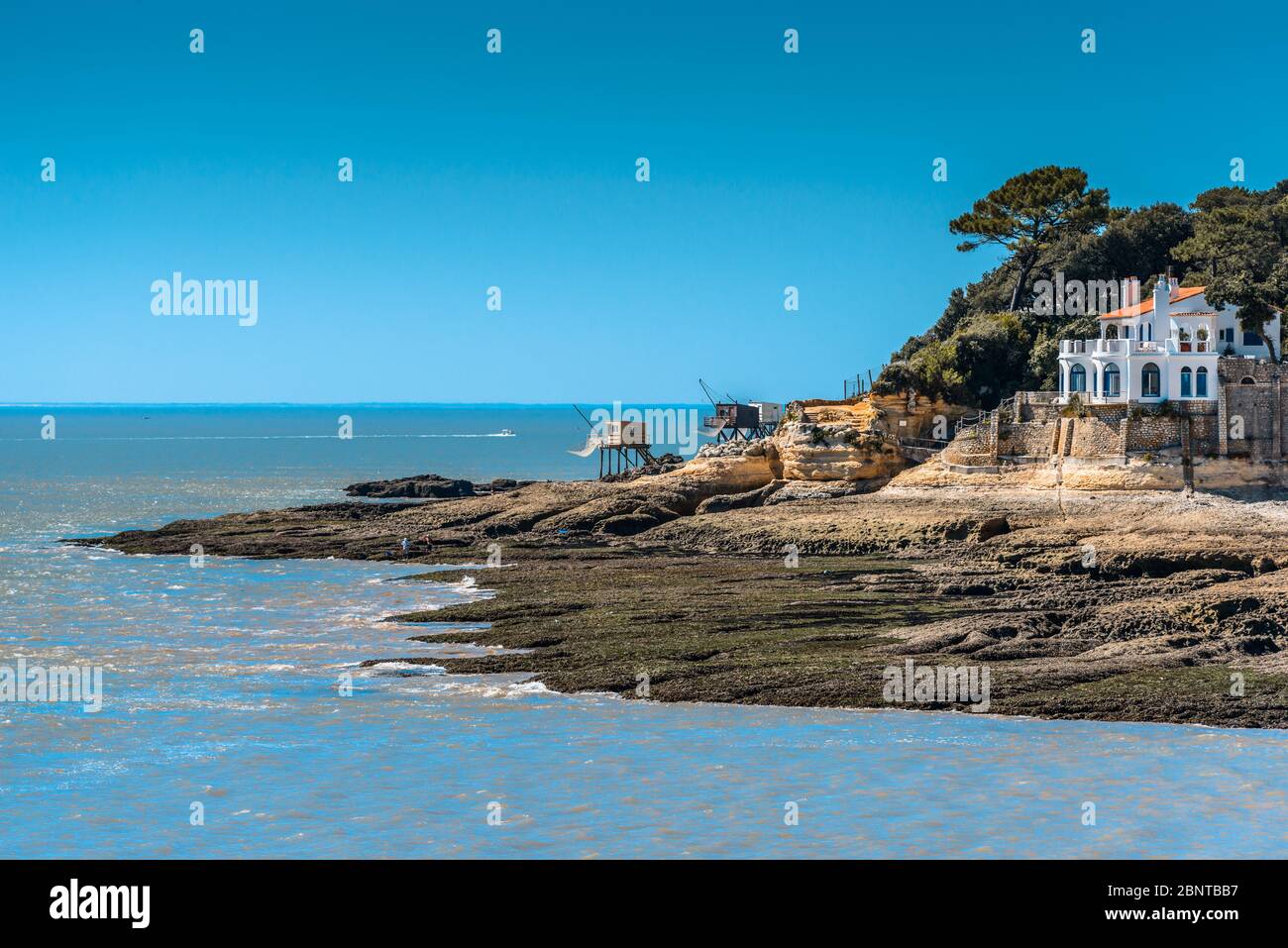 Saint-Palais-sur-Mer, France: A luxurious white villa with a sea view ...