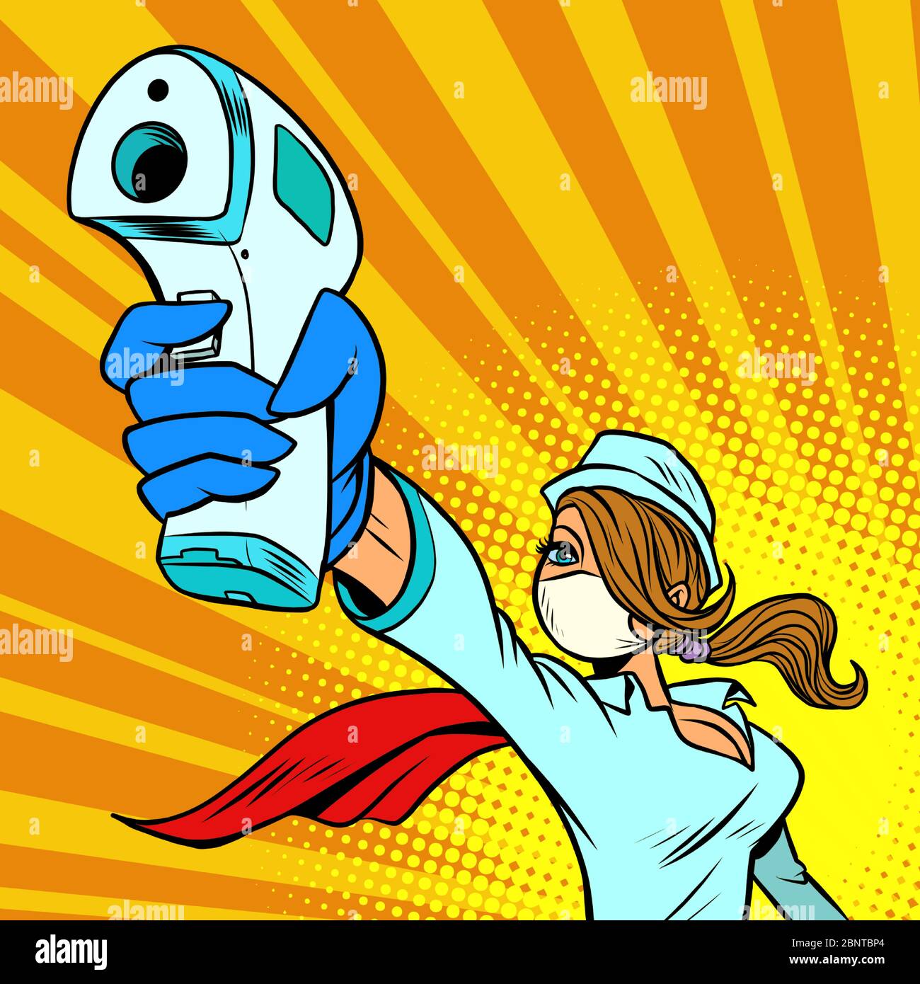 Non contact electronic thermometer Stock Vector Images - Alamy