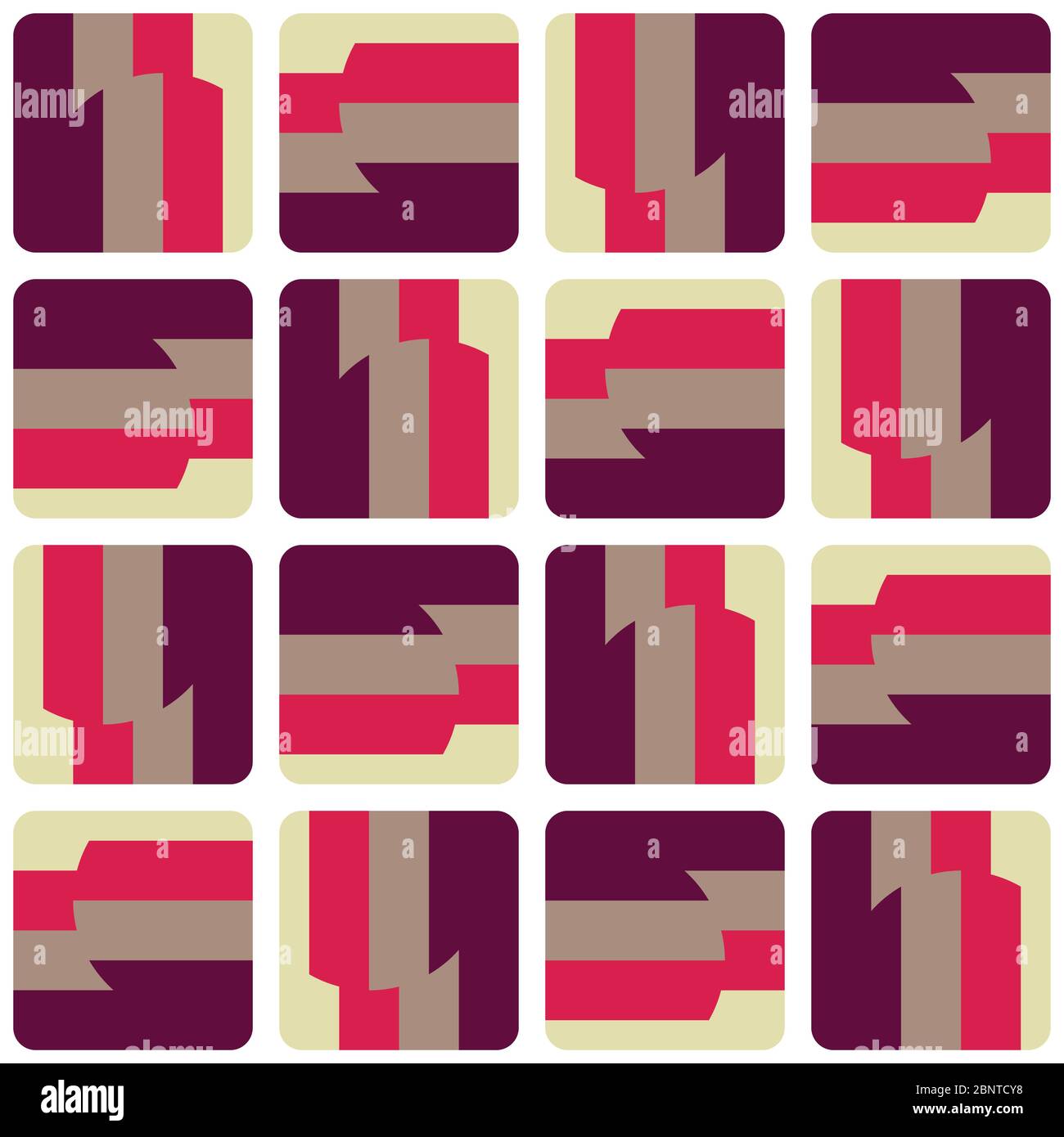 Simple abstract geometric design. Rounded repeated pattern for textile ...
