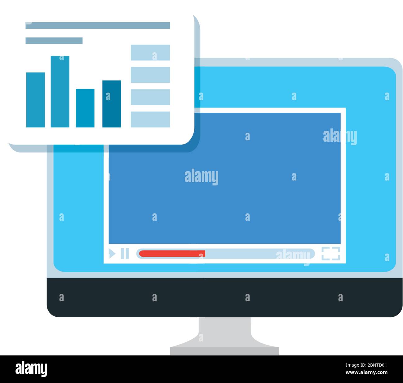 laptop computer with web page and infographic Stock Vector Image & Art ...