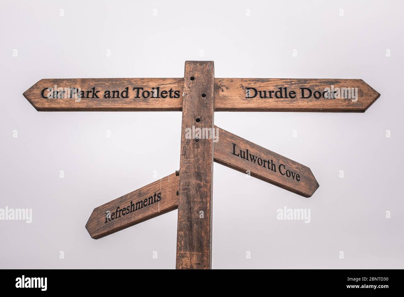 Wooden Direction Sign Post Indicating High Resolution Stock Photography ...