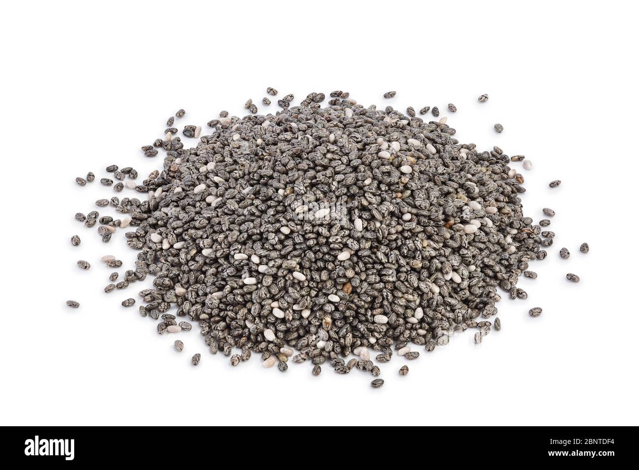 Chia seeds isolated on white background with clipping path and full ...