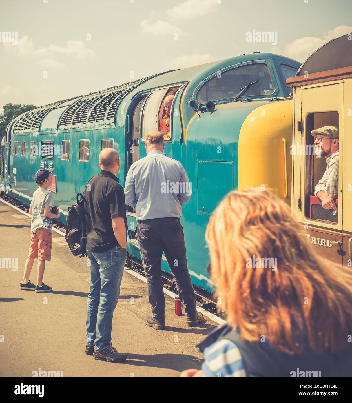 Diesel gala, Severn Valley Railway, Kidderminster station. Busy ...