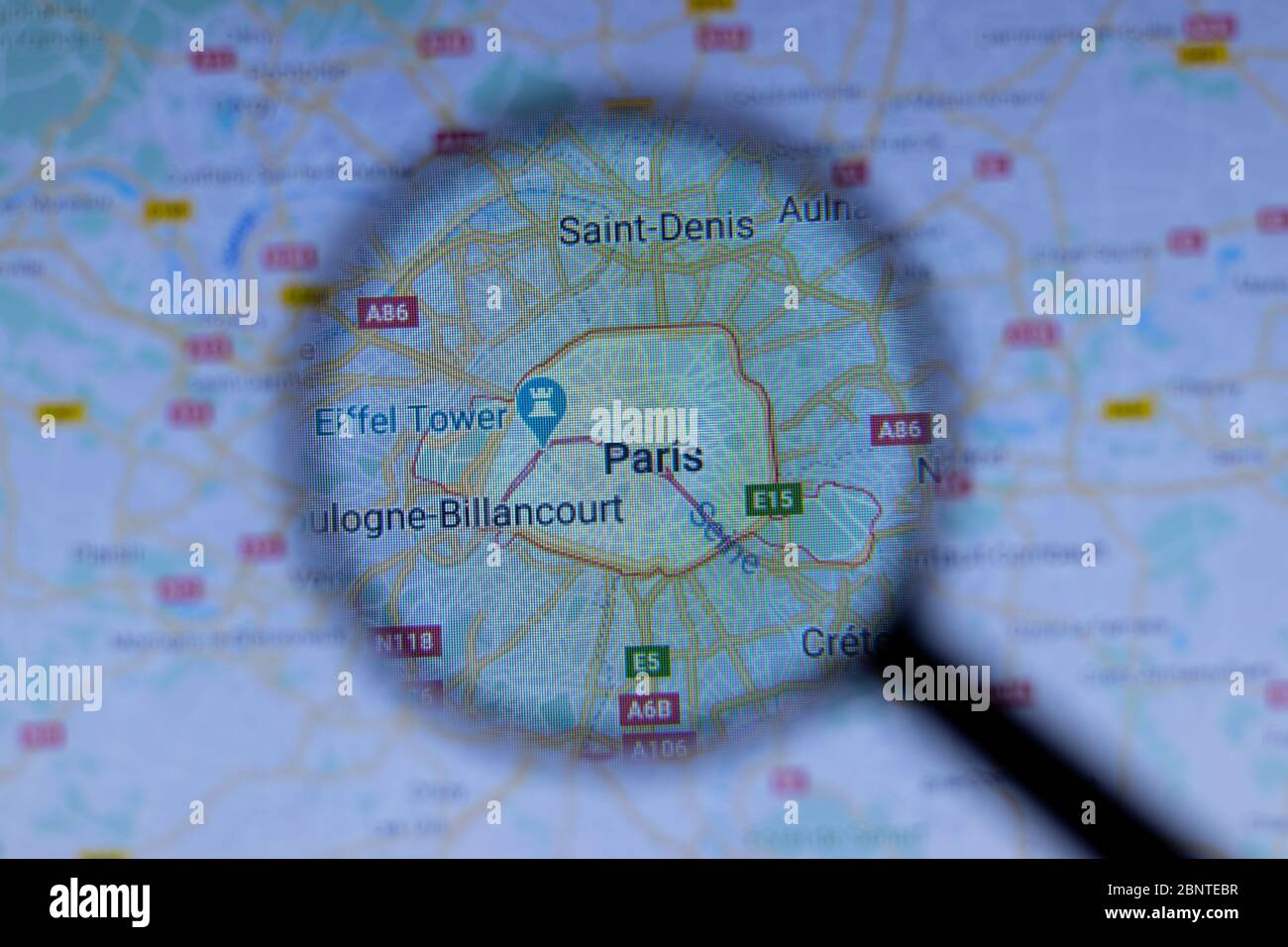 Los Angeles, California, USA - 1 May 2020: Paris City Town name with ...