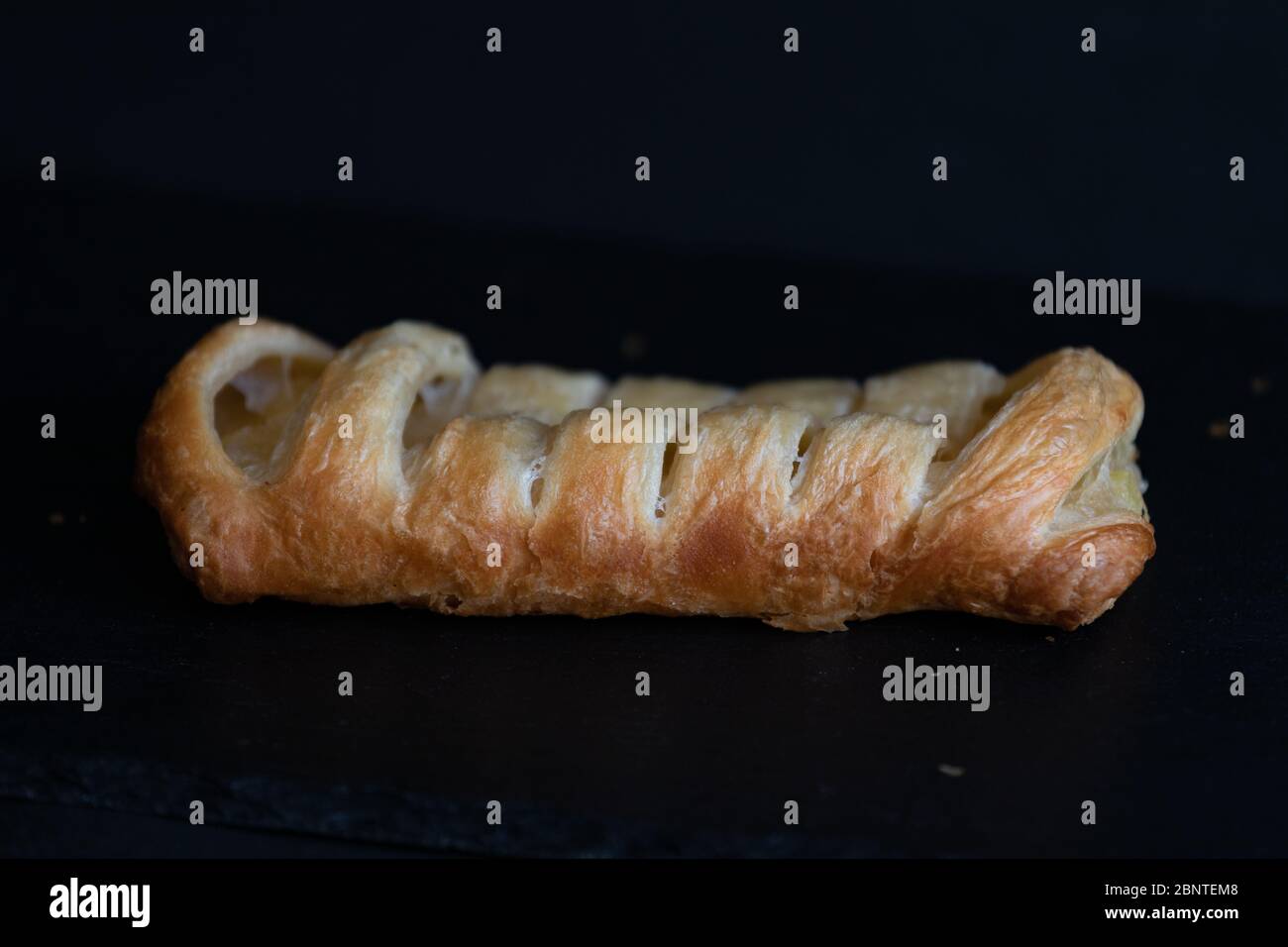 Pastry with apple filling on a marble counter top Stock Photo - Alamy