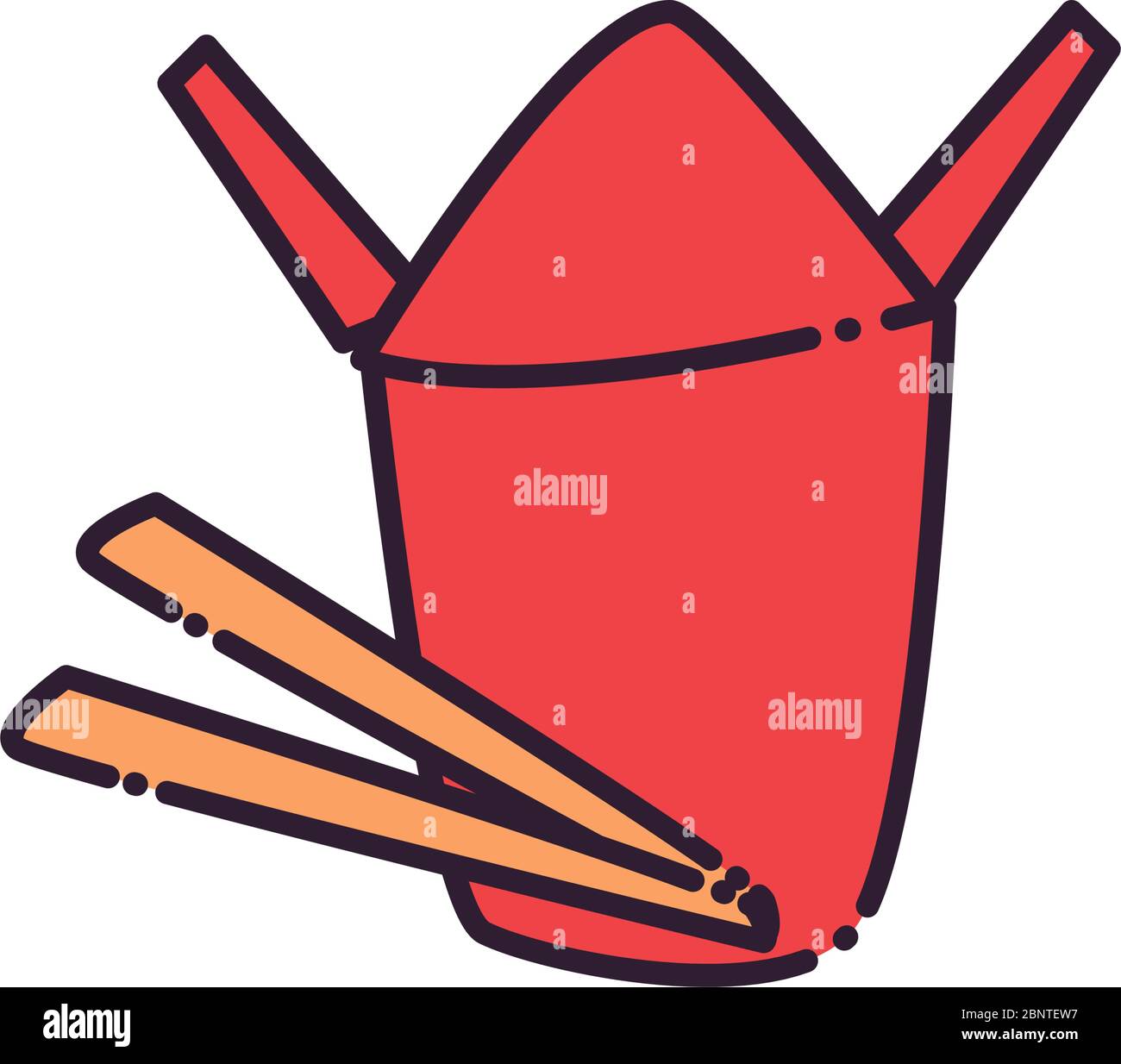 chinese box food flat style icon design, food eat restaurant and menu ...