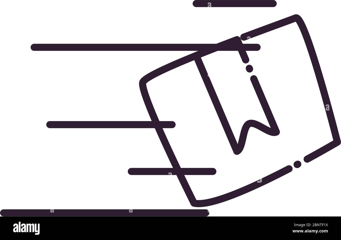 Box line style icon design, Delivery logistics and transportation theme ...