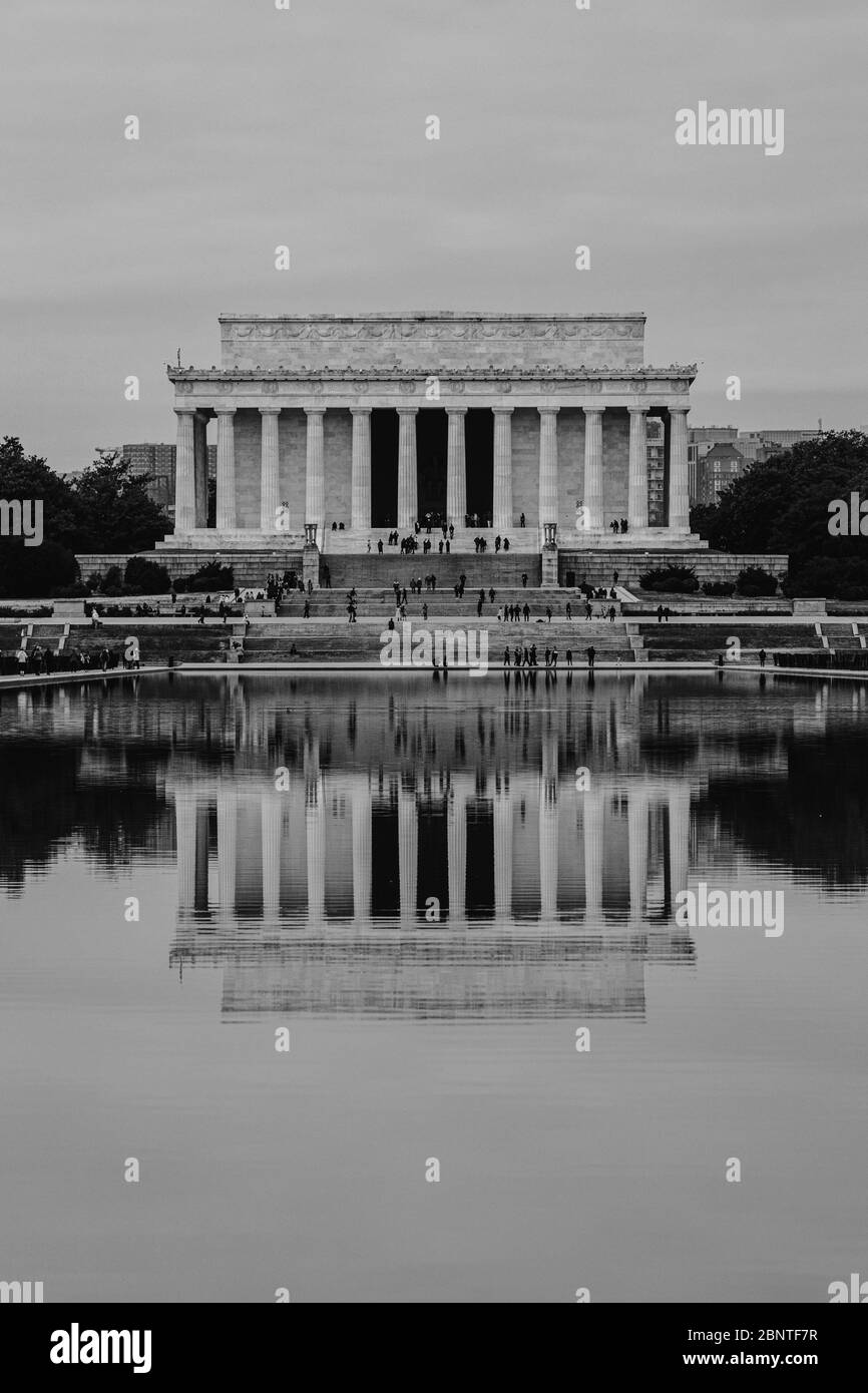 Lincoln memorial columns Black and White Stock Photos & Images - Alamy