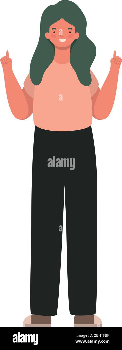 Happy adult woman model Stock Vector Images - Alamy