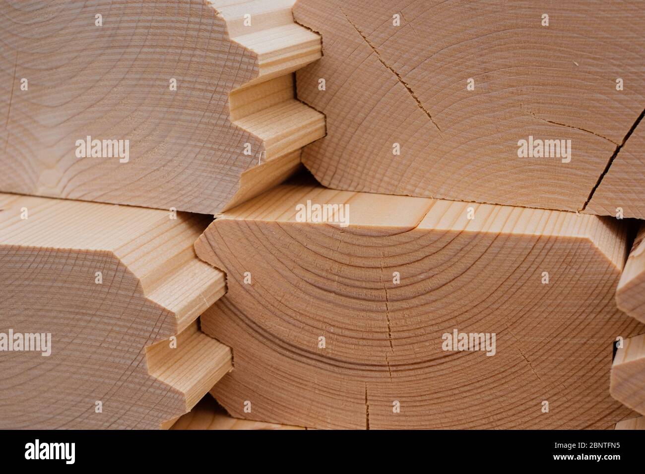 construction wood closeup, wooden house building material Stock Photo ...