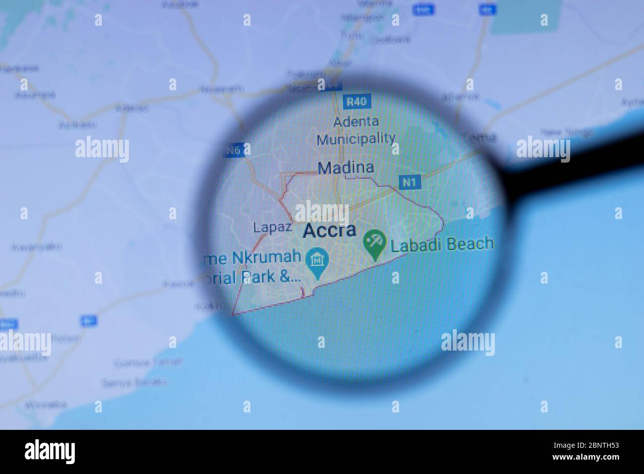 Map of accra hi-res stock photography and images - Alamy
