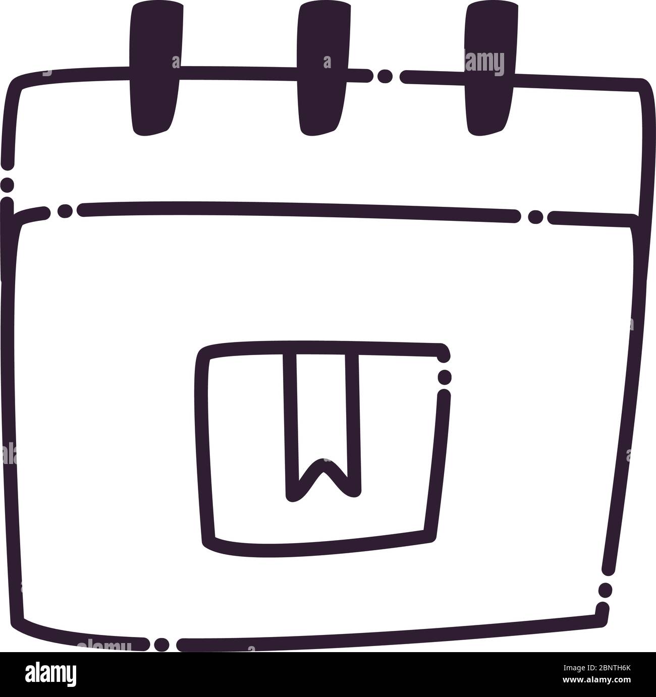 Box inside calendar line style icon design, Delivery logistics and ...