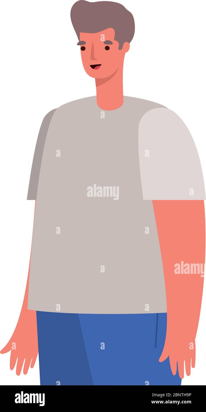 Isolated avatar man cartoon with gray hair vector design Stock Vector ...