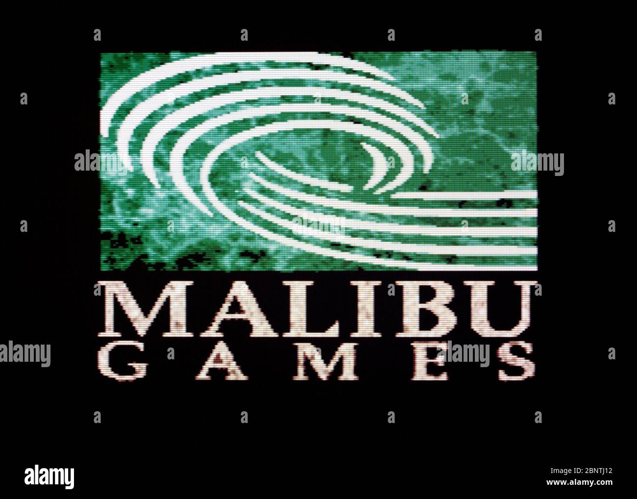 Malibu Games Software Developer Logo - SNES Super Nintendo - Editorial use only Stock Photo - Alamy