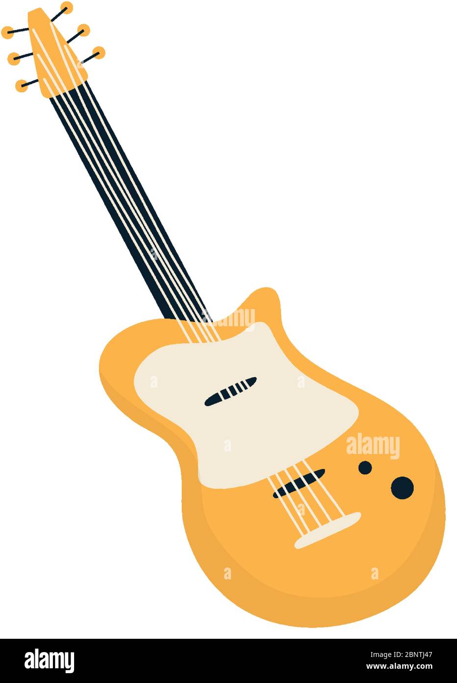 electric guitar musical instrument strings isolated icon design vector ...