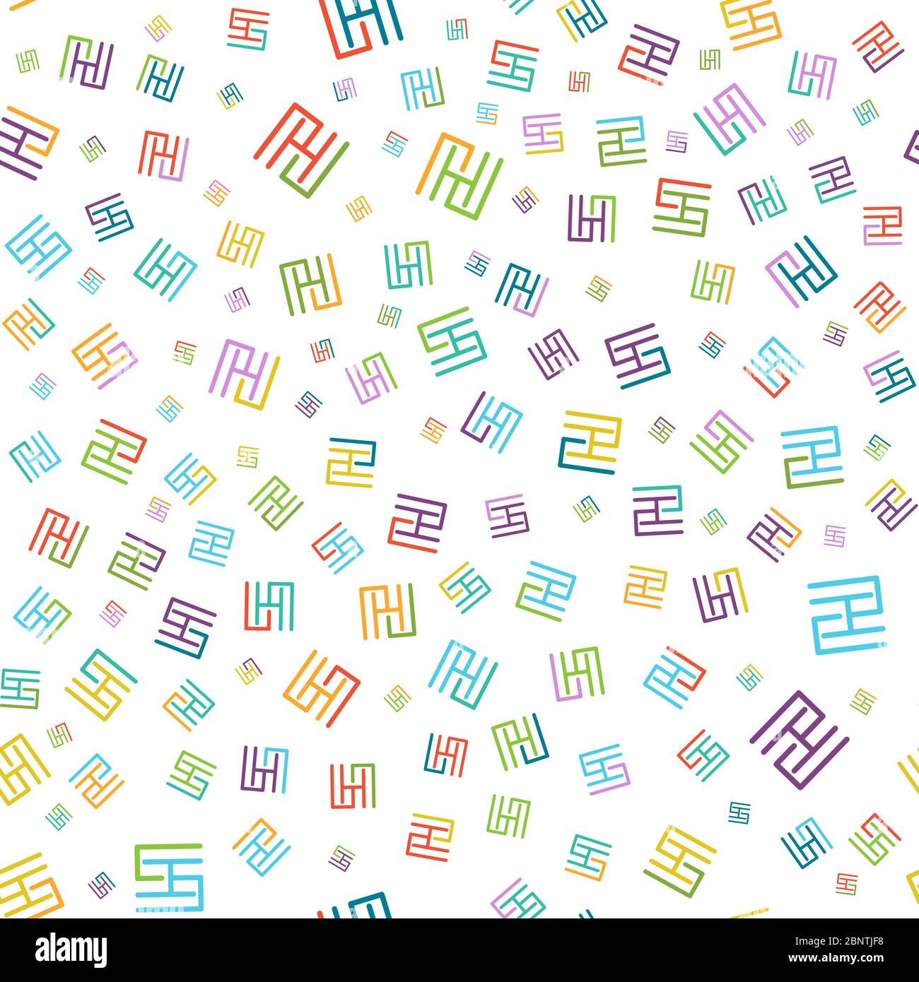 Vector seamless color pattern of arbitrary lines for background, banner ...