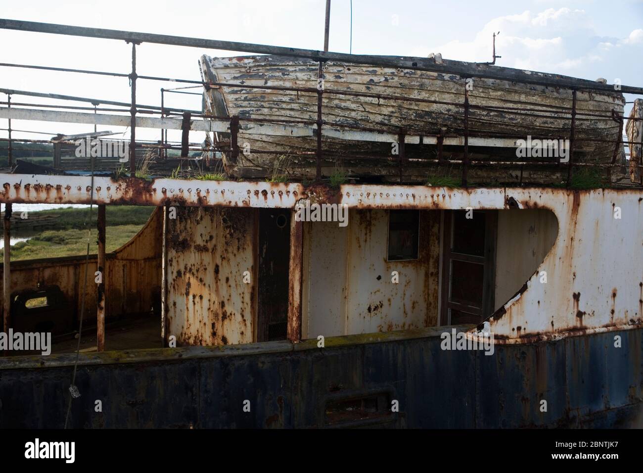 Hulk of the paddlesteamer Ryde, resting in a mud berth at Island ...