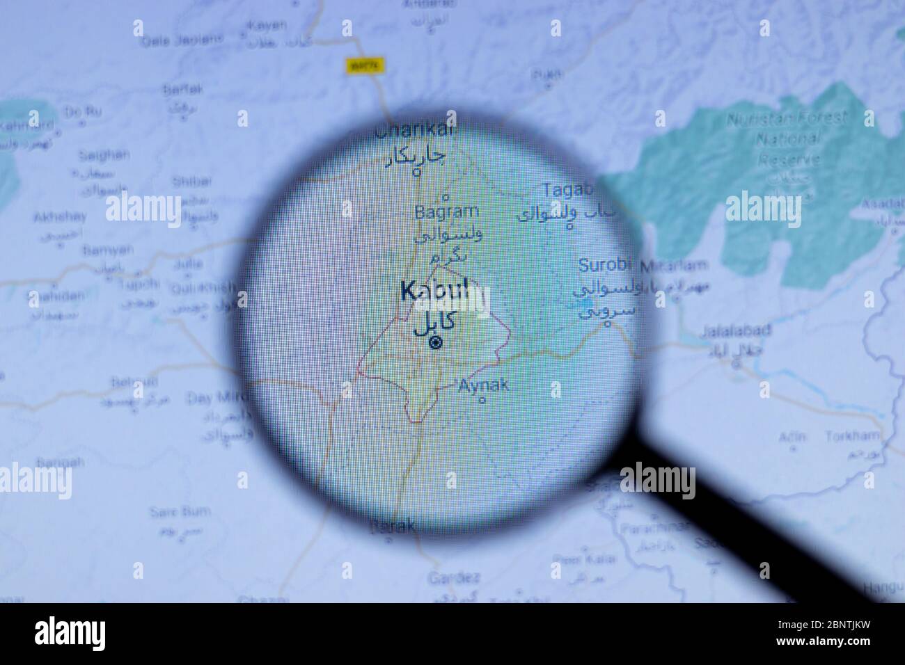 Kabul map hi-res stock photography and images - Alamy