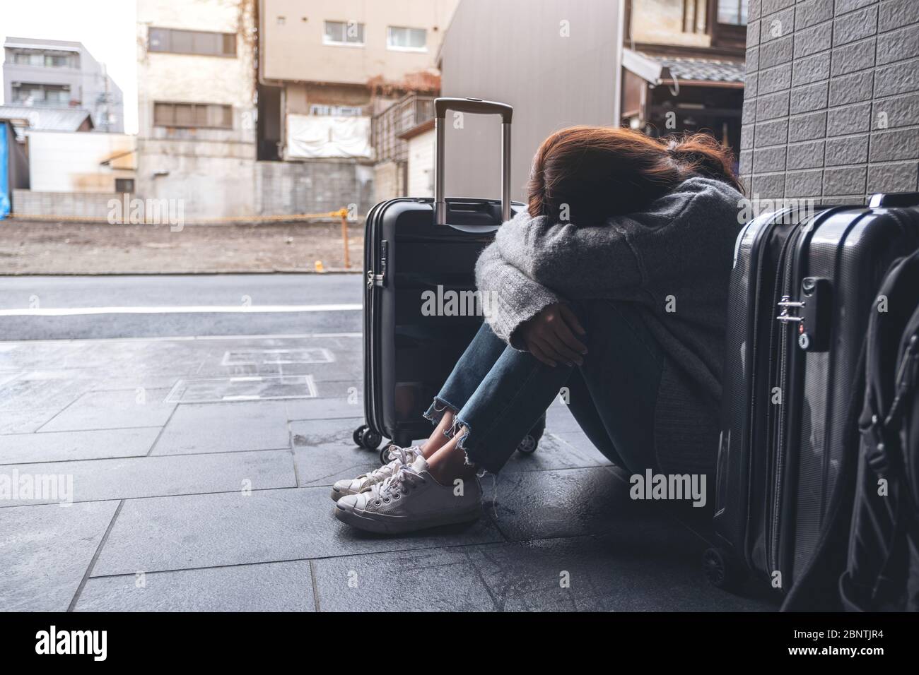 Unhappy person on a plane hi-res stock photography and images - Alamy