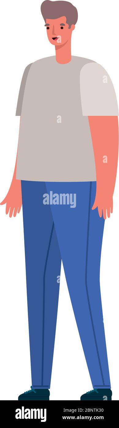 Isolated avatar man cartoon with gray hair vector design Stock Vector ...