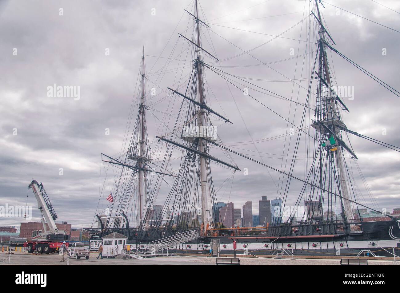 Boston, Massachusetts. October 30, 2018. The USS Constitution at the ...