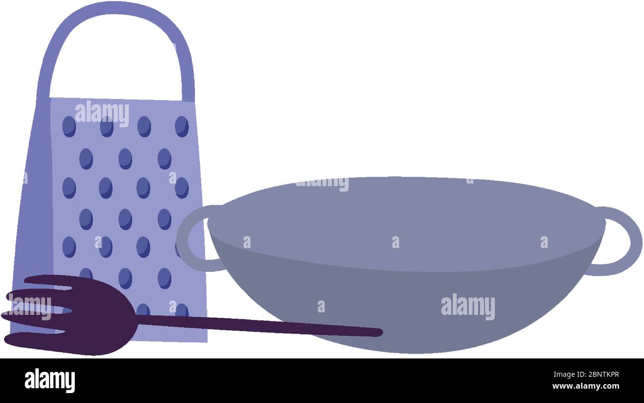 saucepan grater spatula cooking isolated icon design vector ...