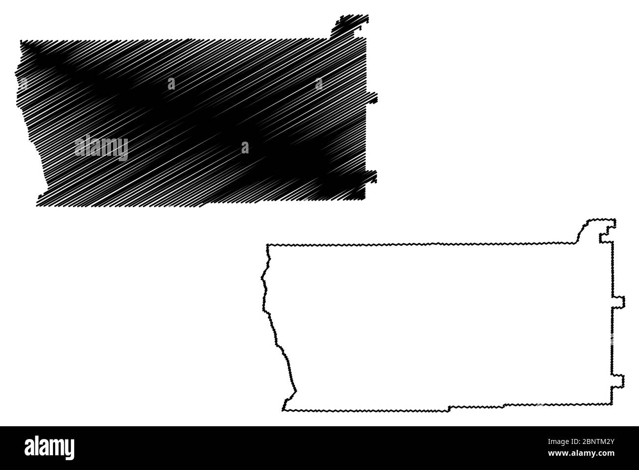 Dougherty county map Black and White Stock Photos & Images - Alamy