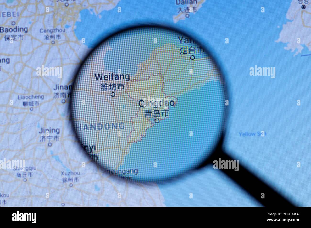 Map of qingdao hi-res stock photography and images - Alamy