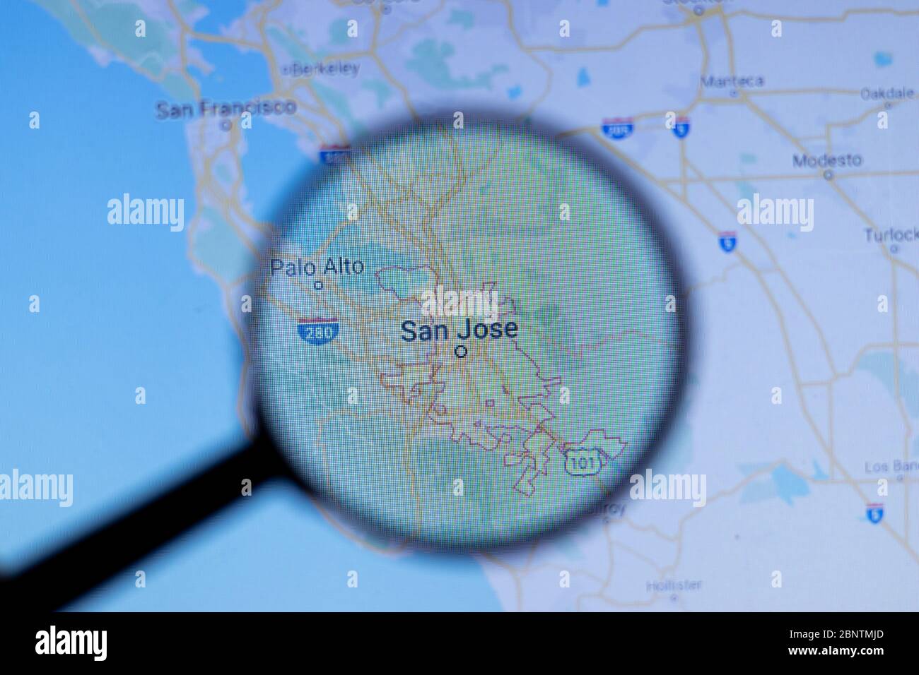 San jose california map hi-res stock photography and images - Alamy