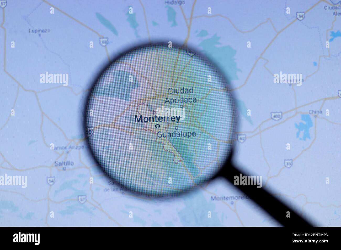Map of monterrey hi-res stock photography and images - Alamy