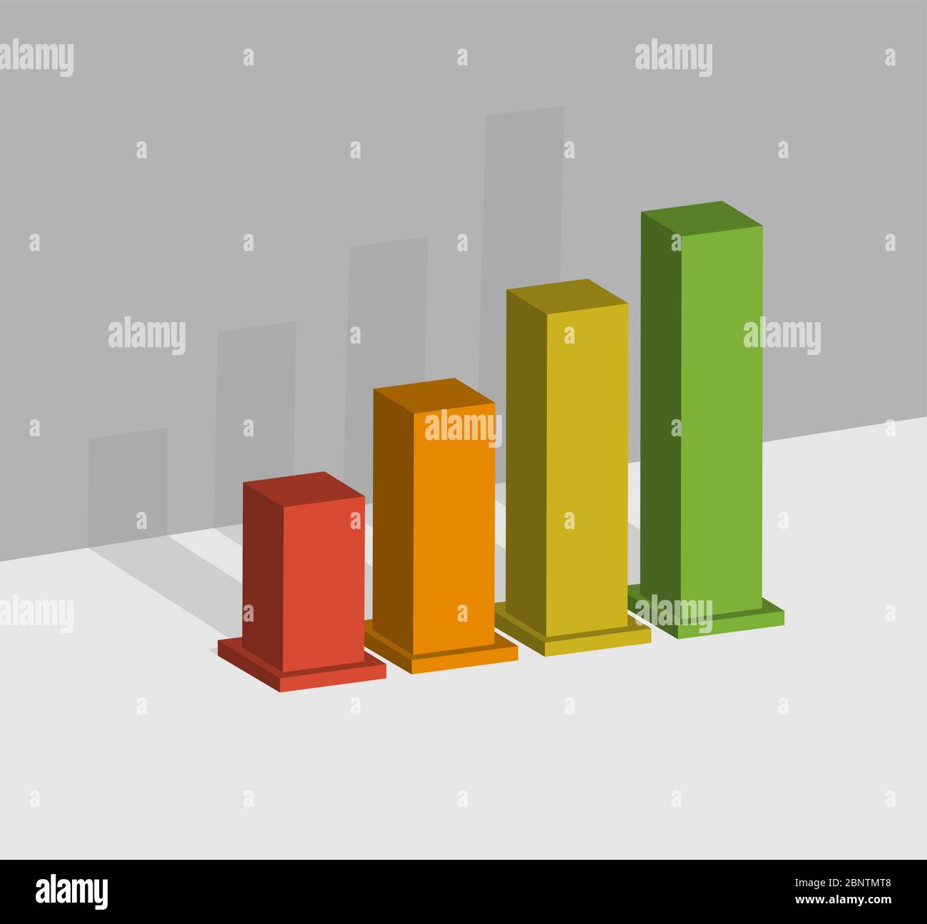 Infographics. Vector diagram, three-dimensional color columns ...