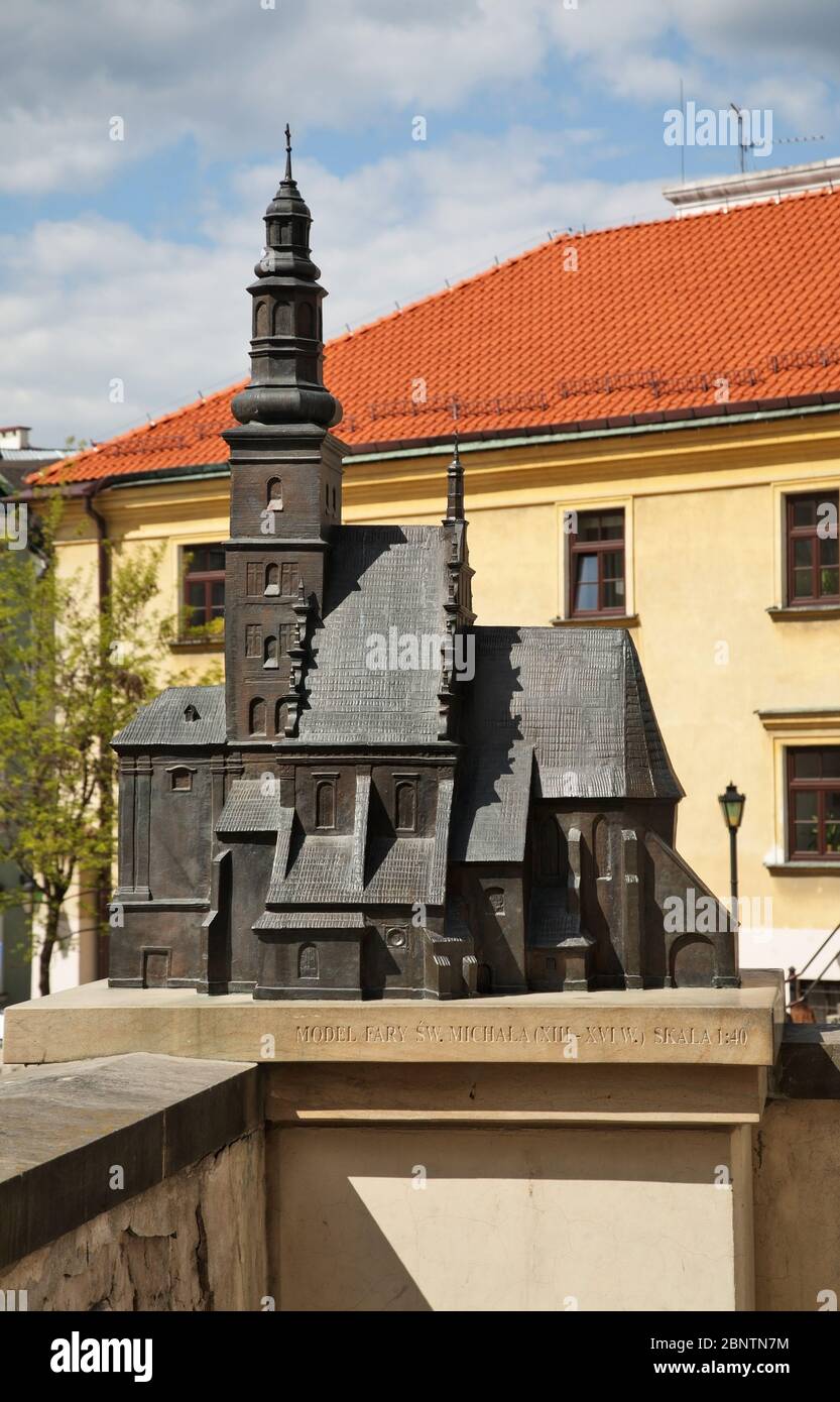 Layout of Parish church at Parish church square in Lublin. Poland Stock ...