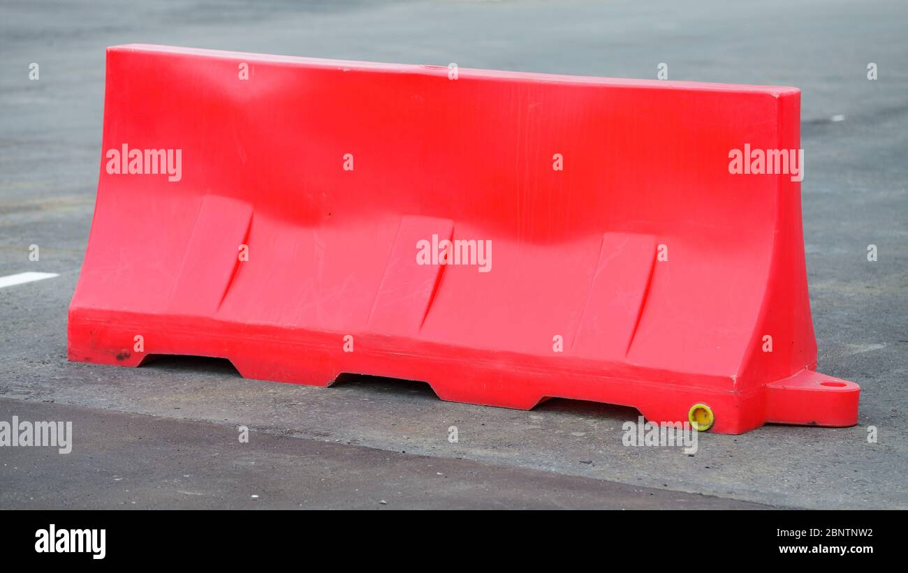 Plastic road barriers hi-res stock photography and images - Alamy
