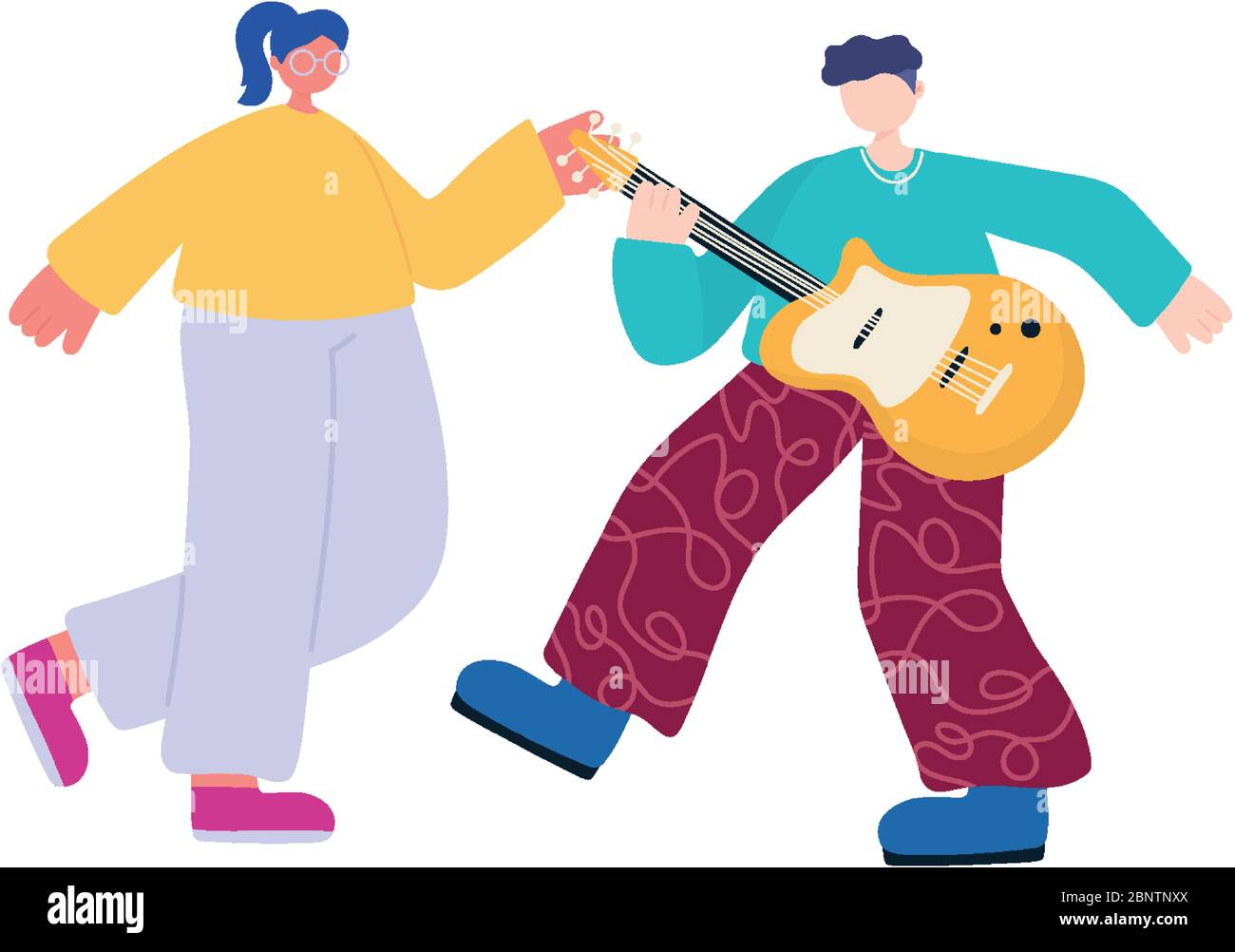 Teen guitar player Stock Vector Images - Alamy