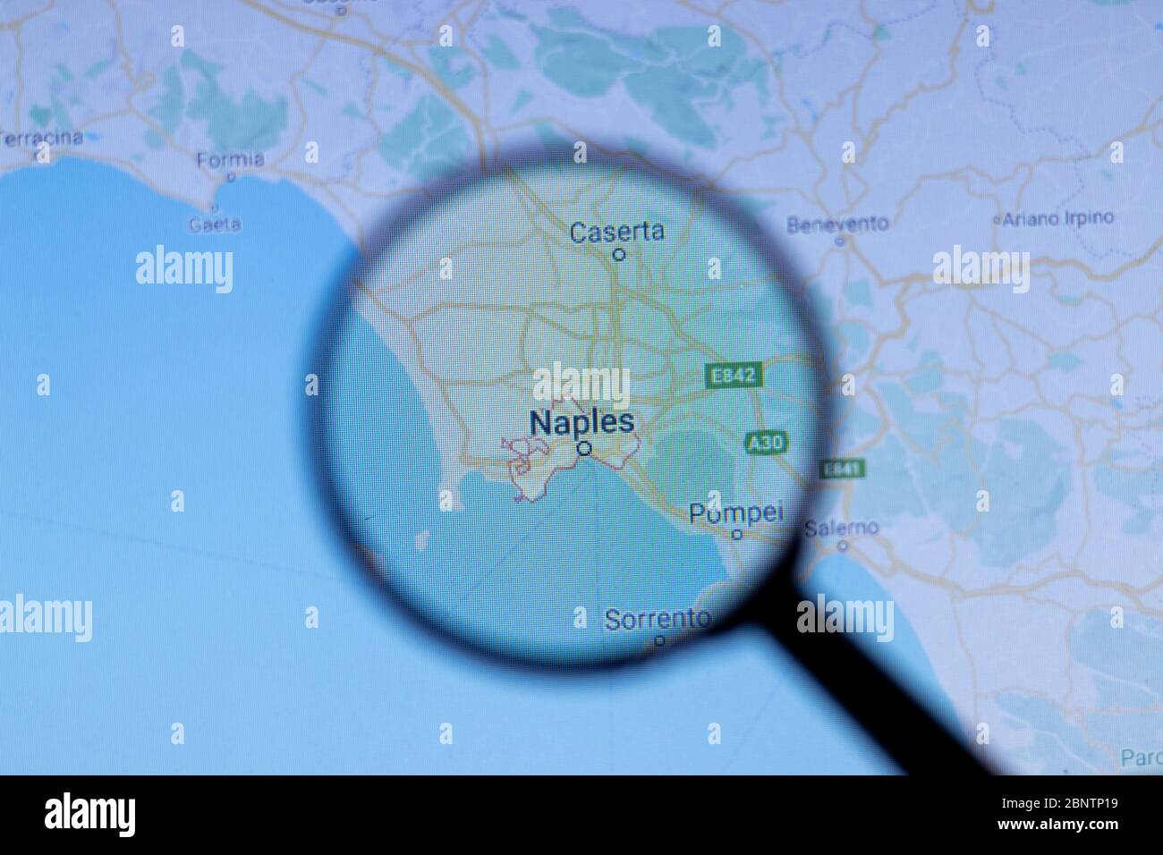Naples city map hi-res stock photography and images - Alamy