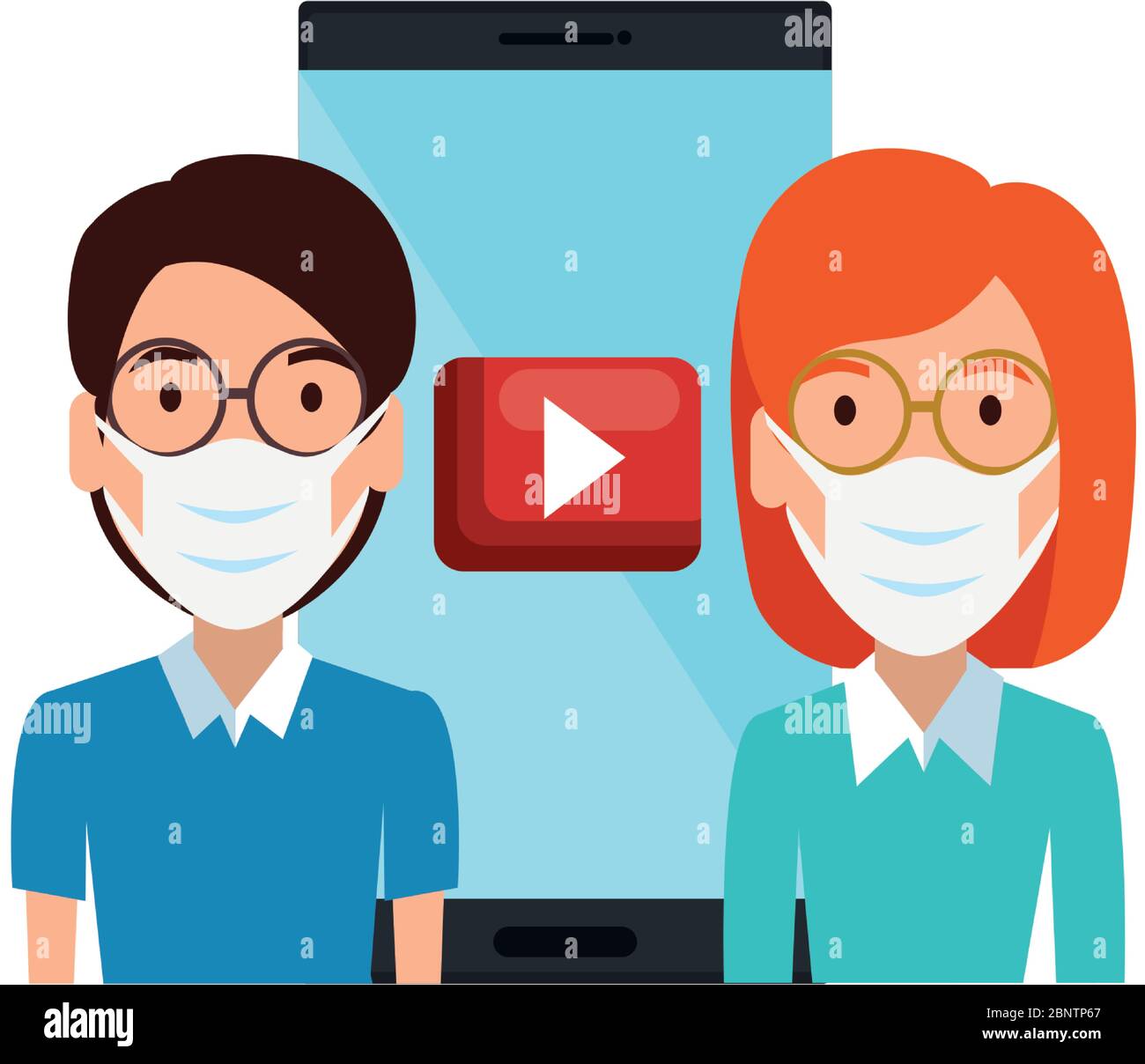 Couple touch face Stock Vector Images - Alamy