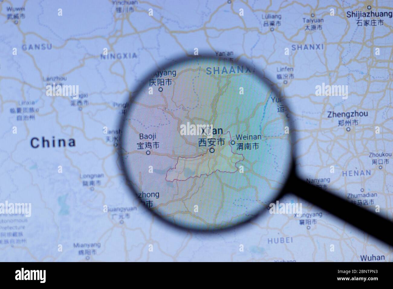 Xi'an city map hi-res stock photography and images - Alamy