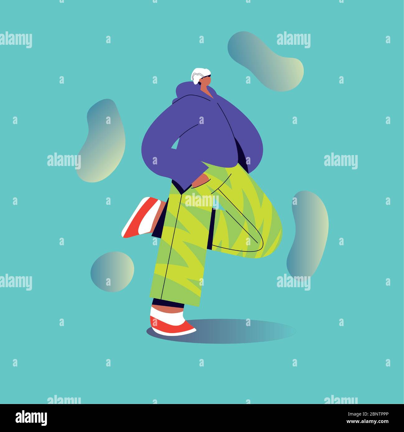 poster with man standing faceless vector illustration design Stock ...