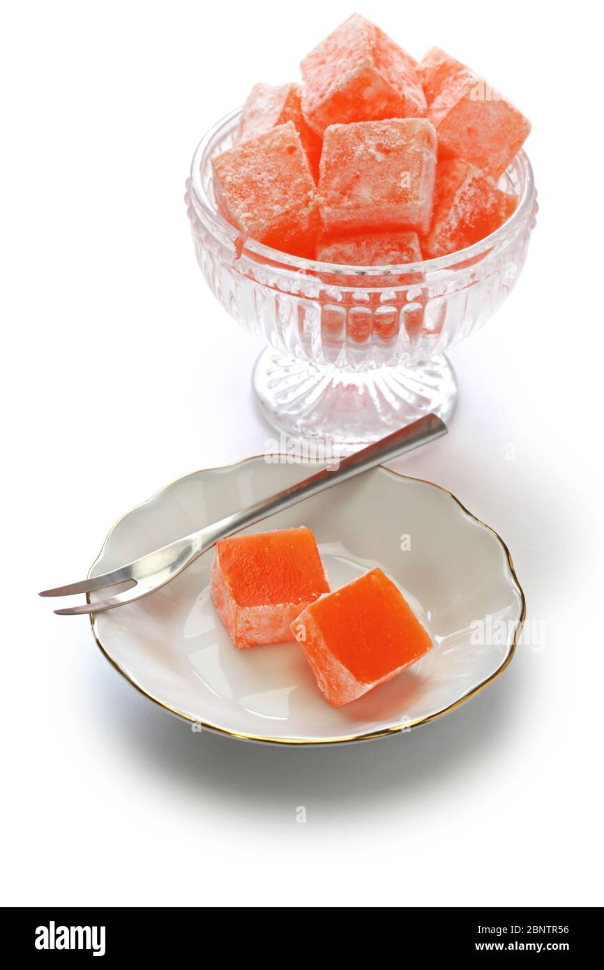 homemade turkish delight lokum, rose flavor Stock Photo - Alamy