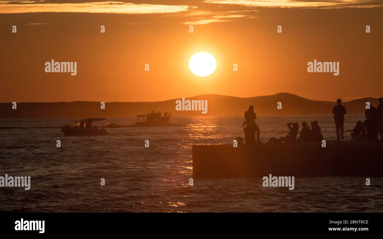 Zadar sunset, Croatia Stock Photo - Alamy