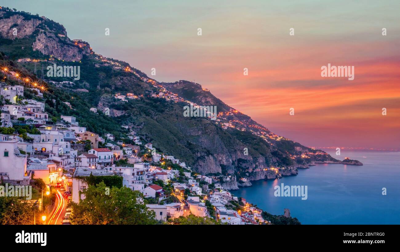 Amalfi coast italy praiano hi-res stock photography and images - Alamy