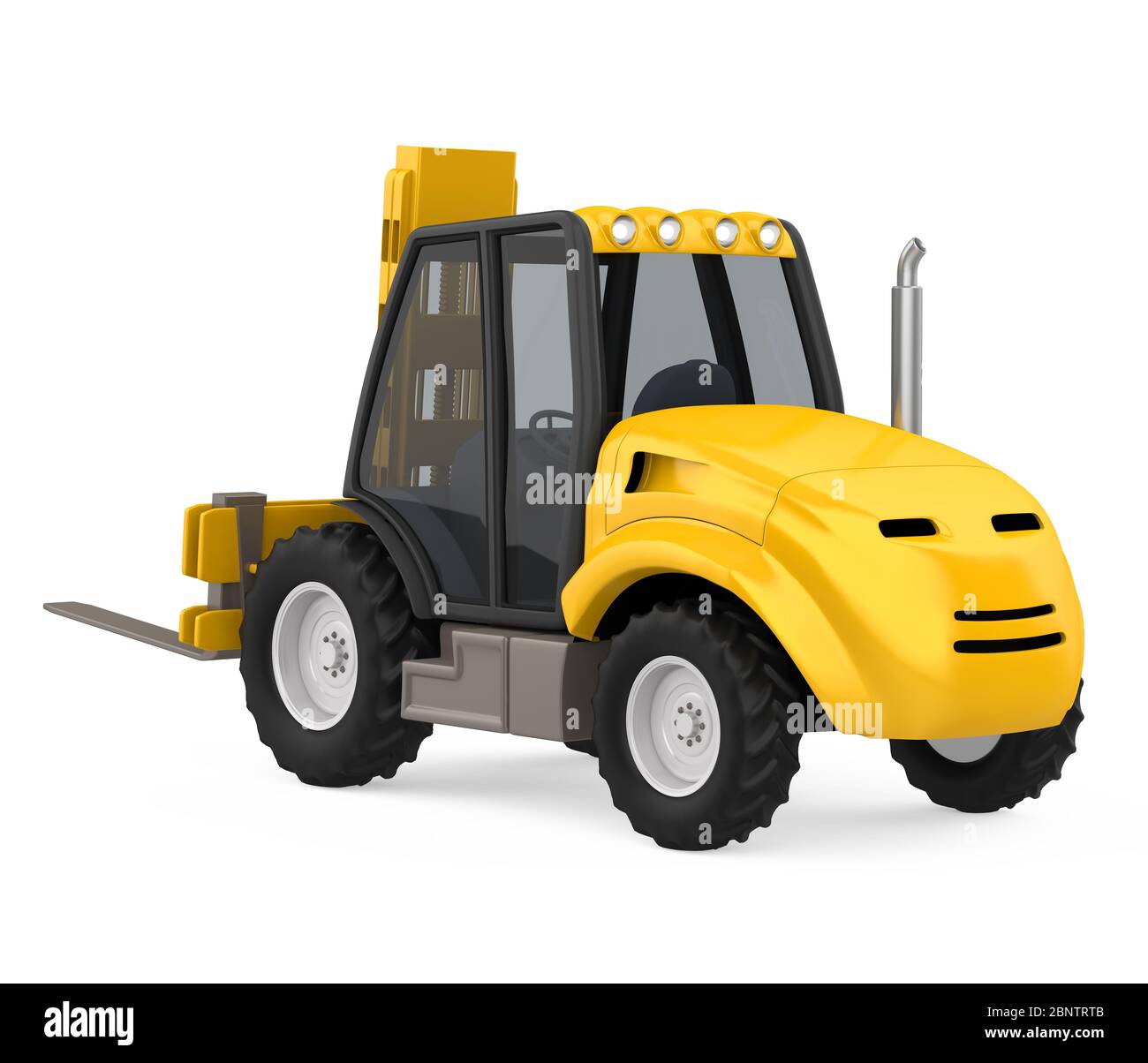 Forklift Truck Isolated Stock Photo - Alamy