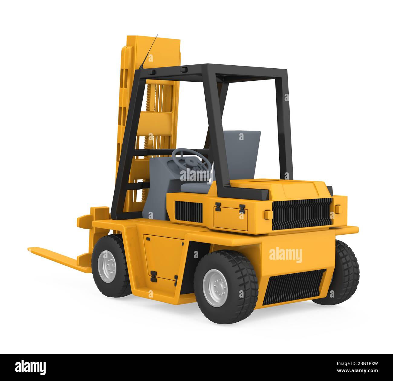 Forklift Truck Isolated Stock Photo - Alamy