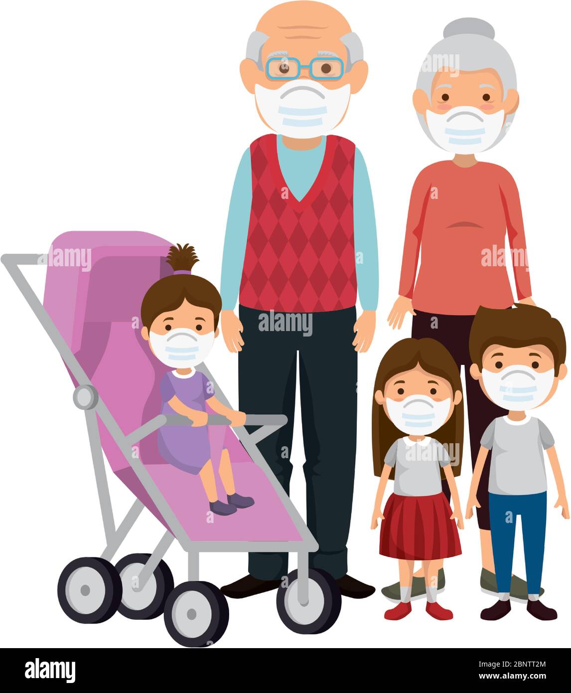 Grandfather children avatar character hi-res stock photography and ...