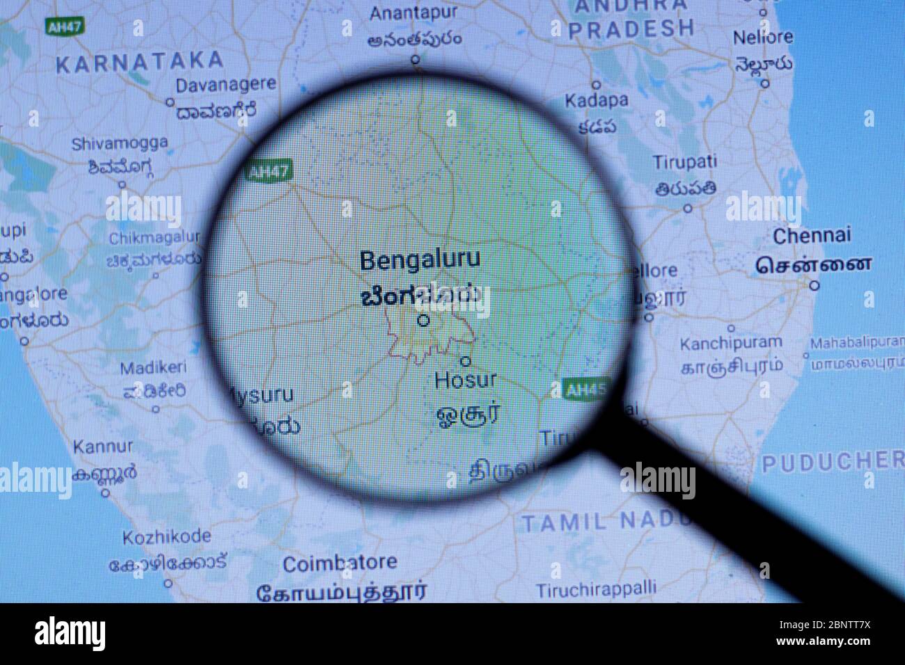 Bengaluru map hi-res stock photography and images - Alamy