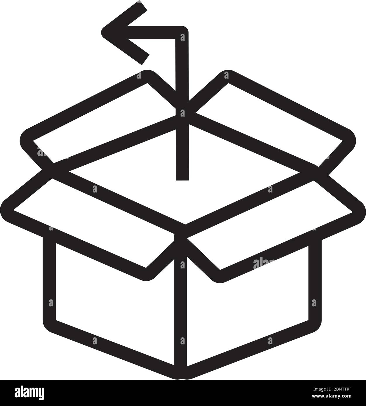 box and arrow delivery service flat style Stock Vector Image & Art - Alamy