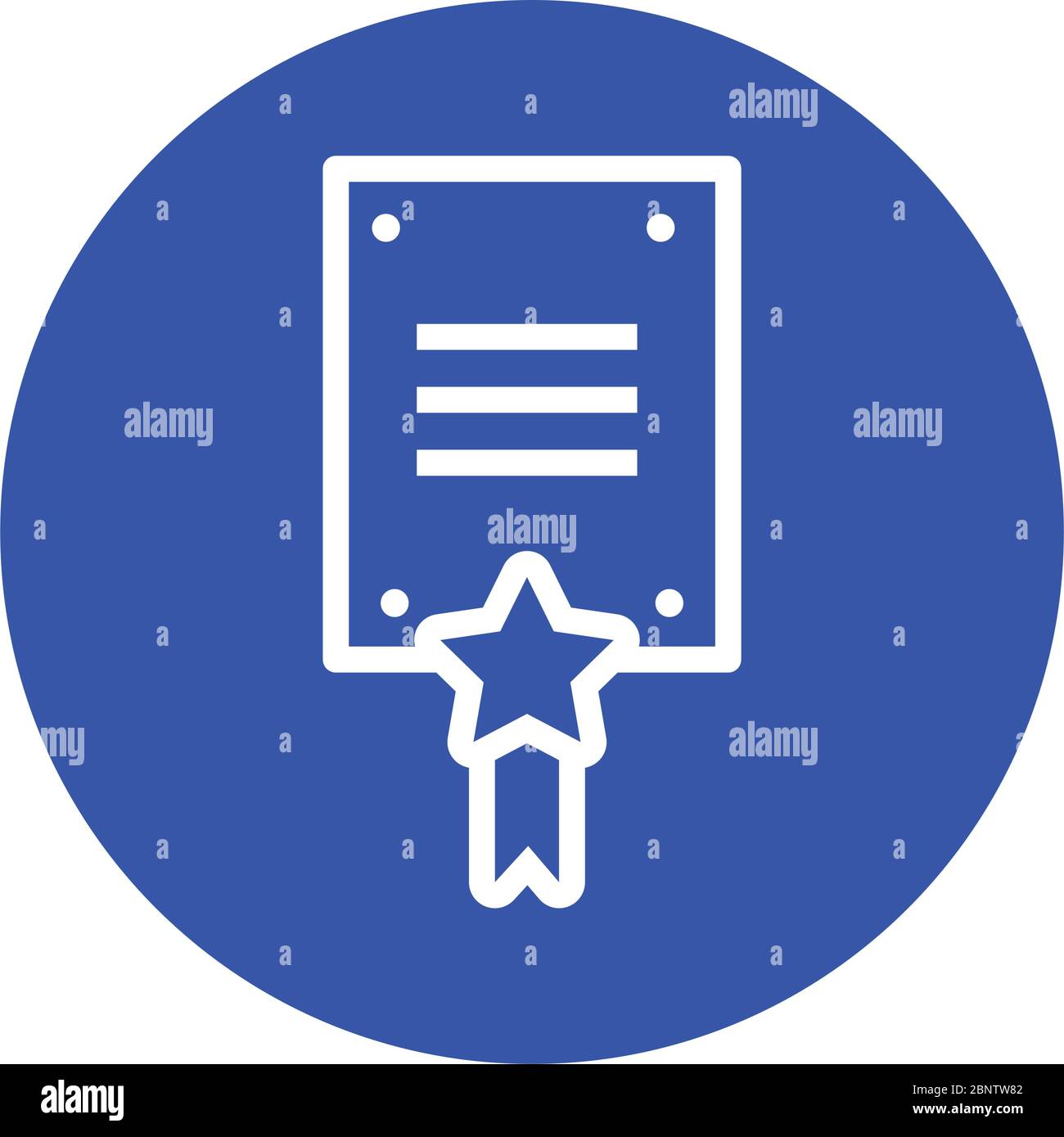 document with star medal block style icon Stock Vector Image & Art - Alamy