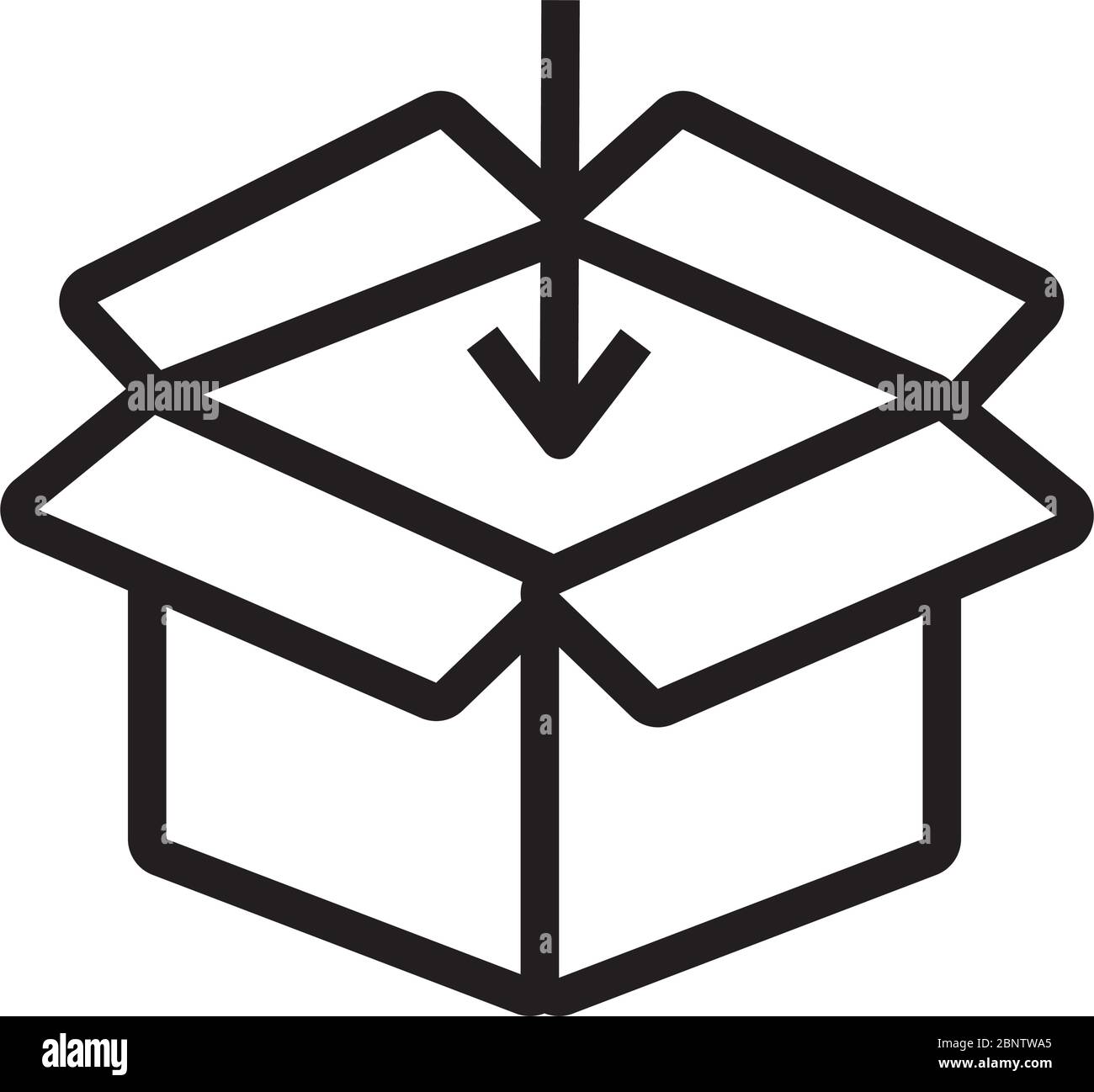 box and arrow delivery service flat style Stock Vector Image & Art - Alamy