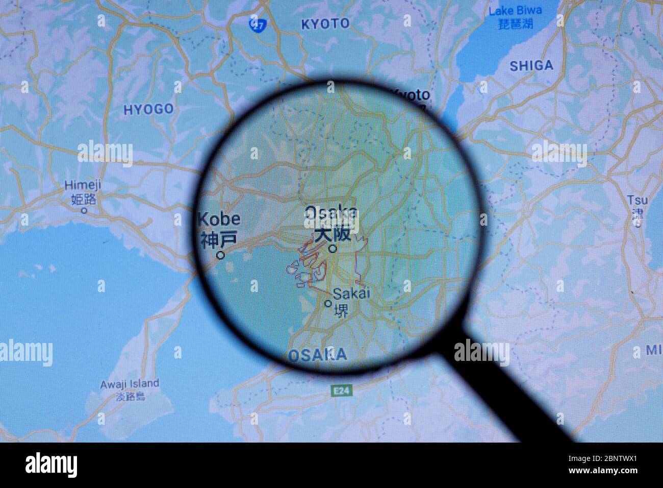 Osaka map hi-res stock photography and images - Alamy