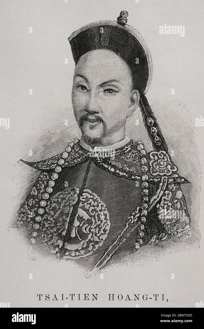 Tsai-Tien Hoang-Ti. Emperador de China. Grabado. La Ilustración ...
